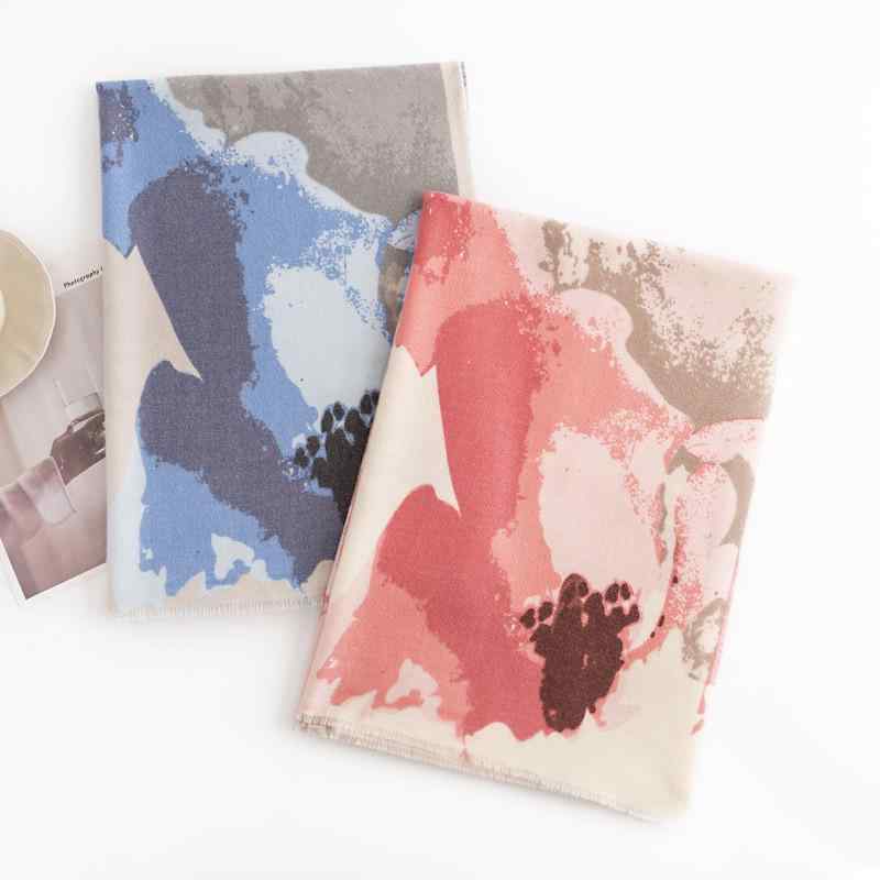 マフラー レディース スカーフ 植物 花 暖かい ショール 通勤 防寒 ピンク 青 ビジネス カジュアル 薄手 春秋