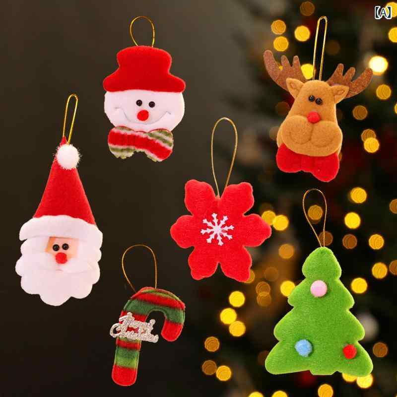 クリスマス 飾り ツリー アクセサリー オーナメント キッズ プレゼント 吊り下げ 紐付き セット サンタクロース 雪だるま トナカイ かわいい パーティー 小物