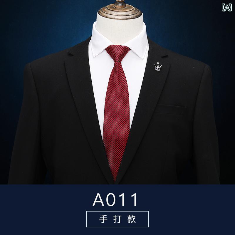 素材: ポリエステルパターン: ストライプ服装技術：先染め織りネクタイ幅：普通タイプ（7cm～12cm）