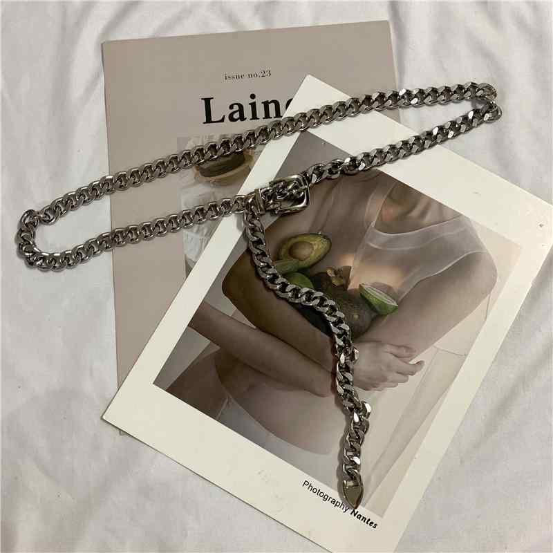 ・主な素材: 金属・スタイル: ヒップホップ・性別: 女性・タイプ: ウエストチェーン・バリエーション展開: 円形バックル幅1cm.円形バックル幅12cm.方形バックル幅1cm・デザイン要素: 円形バックル・バックル素材: 合金・対象: 少...