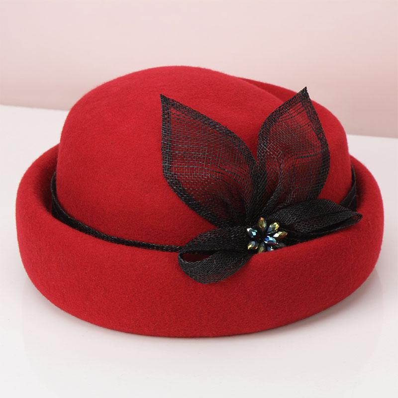 ・カテゴリ: ベレー帽・スタイル: エレガント・主な素材: ウール混・デザイン特徴: ラインストーン・クラウンの形: ラウンド・つばの形状: ロールアップ・つば: 無し・適用シーン: デイリー・シーズン: 春.秋.冬・対象層: ティーン.若...