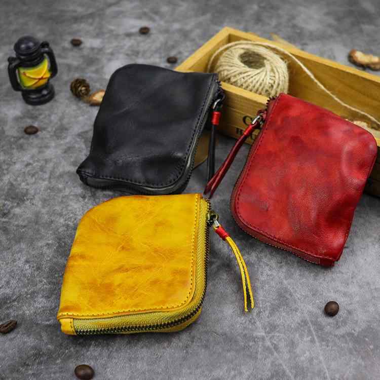 ・素材: 牛革・革の特徴: トップグレインレザー・開閉方式: ファスナー・柄: 無地・スタイル: レトロ・デザイン要素: プリーツ・カラー展開: ワインレッド.ライトブラウン.ブラックグレー.イエローブラウン.ライトベージュ・内部構造: 小...