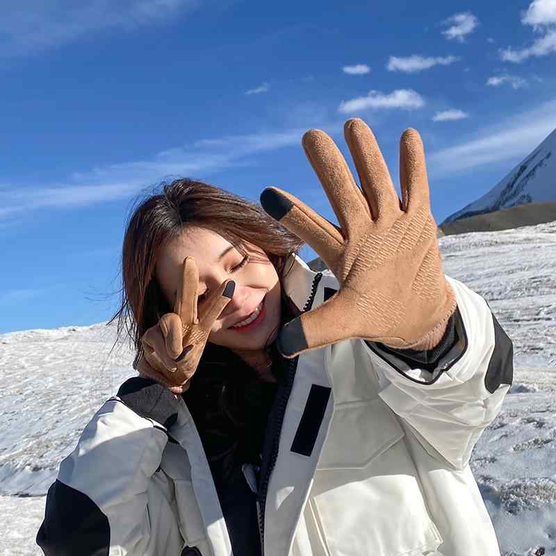 ・サイズ: フリーサイズ・素材: フリース・対象性別: 女性・カラー展開: カーキ.グレー.ブラック.ミントグリーン.ピンク・対象: カップル.少年.若者・スタイル: 指あり手袋