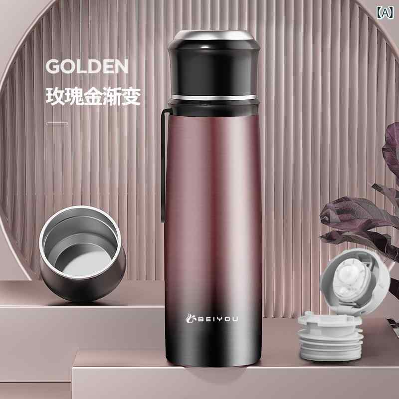 ・柄: 無地・風・容量: 550ml～750ml・使用場所: 屋外・保温時間: 12時間～24時間未満・カップ形状: 弾丸型・素材: 316ステンレス鋼・用途: 保温カップ・カラー展開: ローズゴールドグラデーション.抹茶グリーン.ブラック...