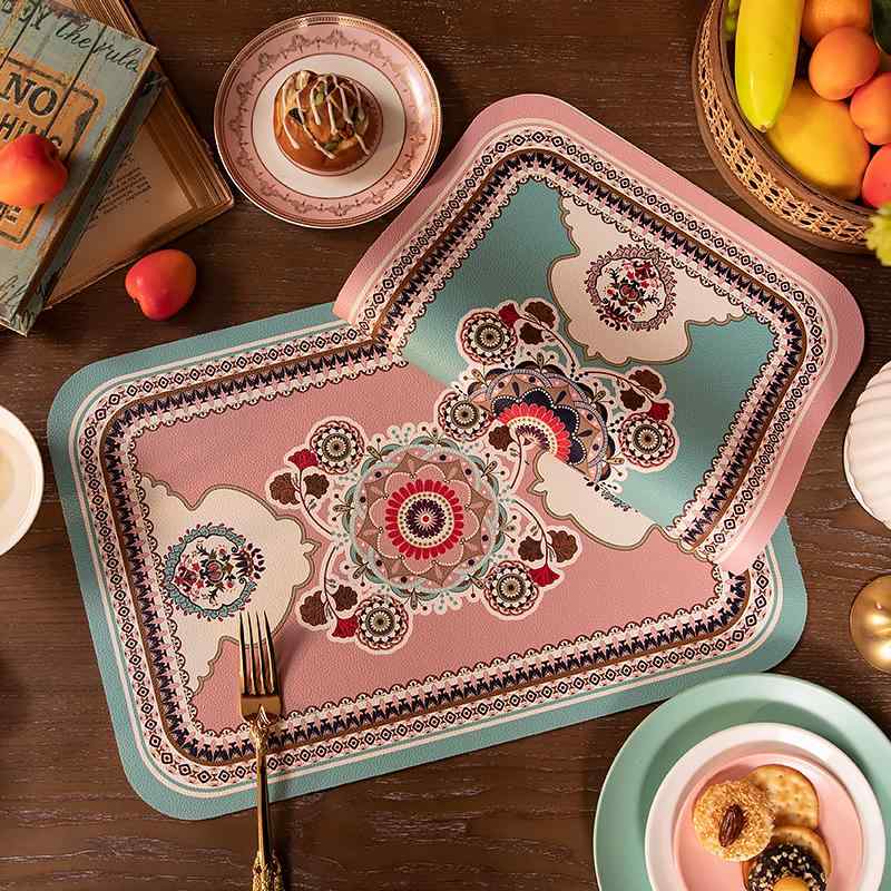 ・素材: PVC・スタイル: 北欧風・カラー展開: 花堡ピンク.花堡ブルー・サイズ: 30x45cm