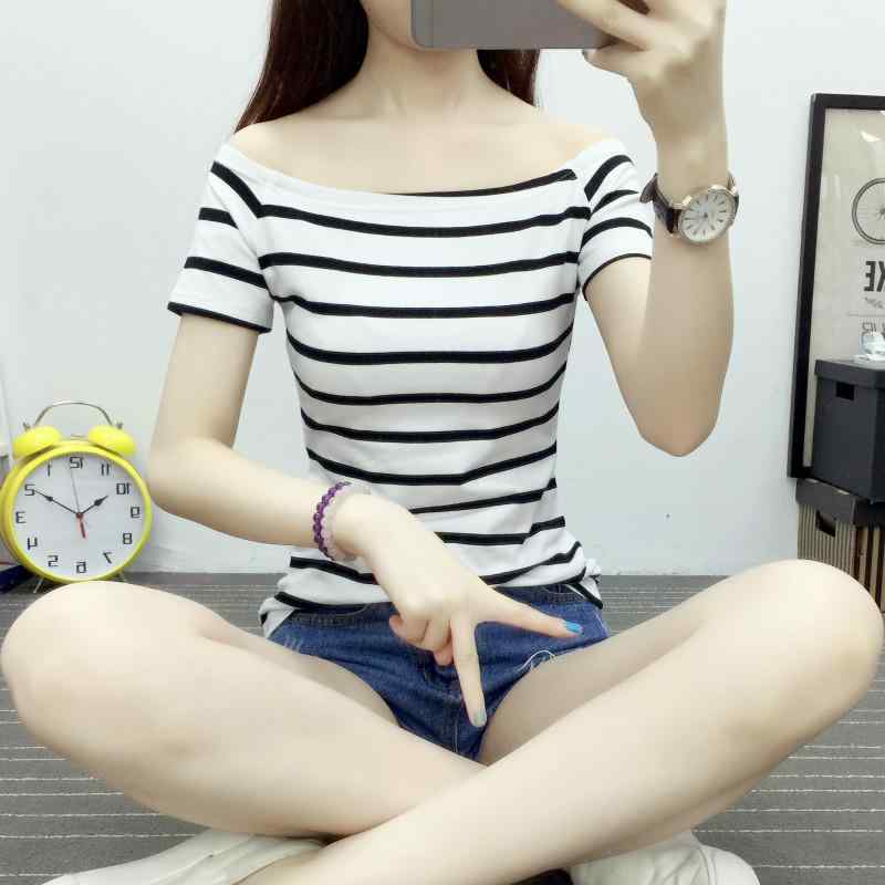 ・サイズ展開: S.M.L.XL.2XL・素材: 綿・柄: ストライプ・スタイル: ストリート・ネックライン: オフショルダーネック・カラー展開: ホワイト.ブラック.ホワイトストライプ.ブラックストライプ.レッド＆ブルー.ブラック＆ホワイ...