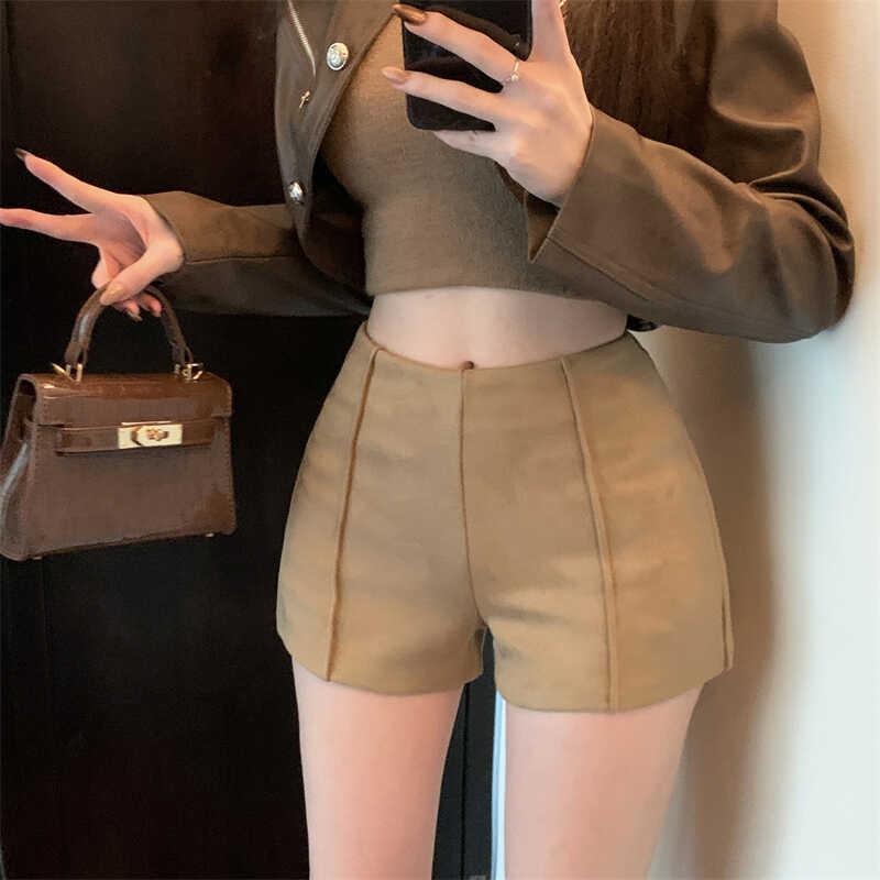 シルエット: ストレート ウエスト位置: ナチュラルウエスト パンツ丈: ショート サイズ: XS.S.M.L.XL カラー: ベージュ.ブラック