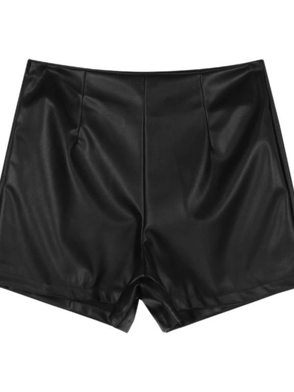 サイズ: XS.S.M.L.XL.2XL.3XL スタイル: オフィス デザイン: 韓国 ウエスト: ハイウエスト カラー: ブラック 厚さ: 標準 パンツ丈: ショートパンツ シルエット: ワイド 素材: PU