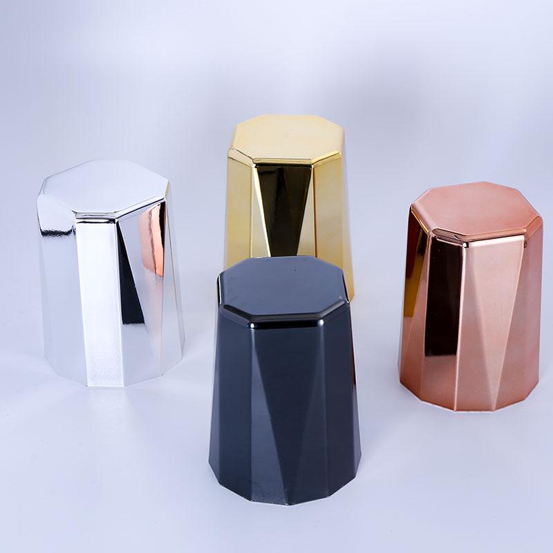 ・柄: 電鍍菱形・カラー展開: ブラックガンメタル.サンドガンメタル.ローズゴールド.ゴールド.ブルー.シルバー.パープル・タイプ: 手動ダイスカップ