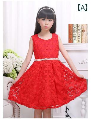 ・対象年齢: 3歳.4歳.5歳.6歳.7歳.8歳.9歳・素材: 綿・スタイル: 韓国風・対象性別: 女の子・カラー展開: レッド.イエロー・スカート型: Aライン・デザイン: キャミソールワンピース