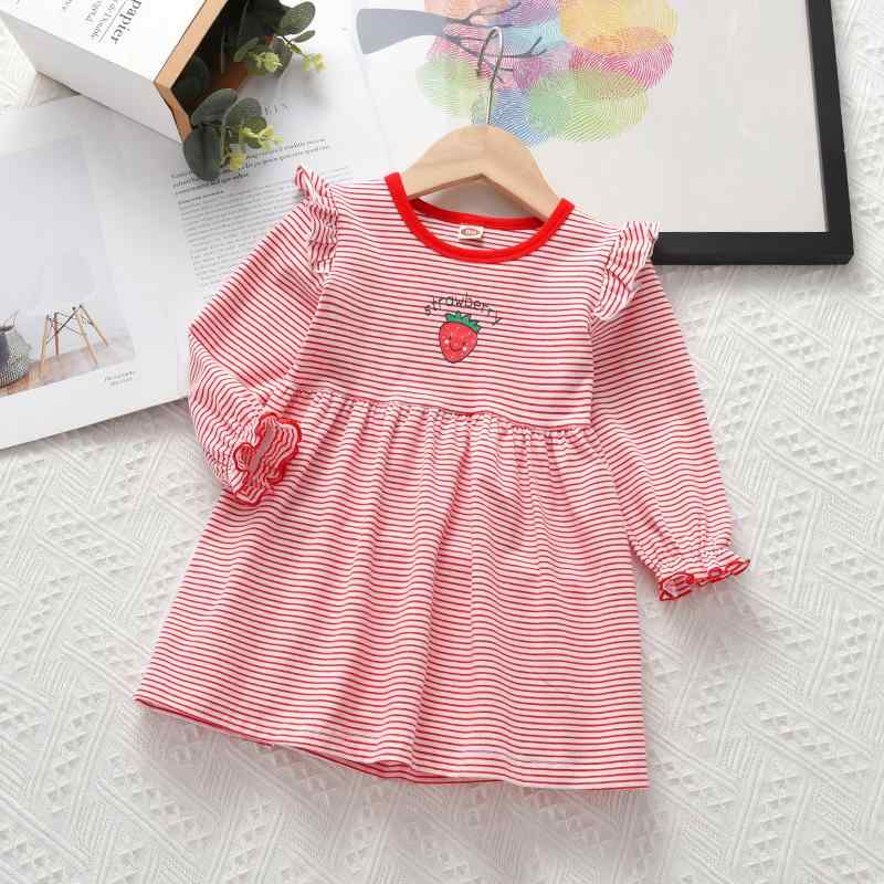 ・カテゴリ: ワンピース・スタイル: 韓国風・主な素材: 綿95%.-5%・柄: ストライプ・袖丈: 長袖・スカートタイプ: Aライン・対象性別: 女児・対象年齢: 6ヶ月.9ヶ月.12ヶ月.18ヶ月.2歳.3歳.4歳.5歳.6歳.7歳・カ...