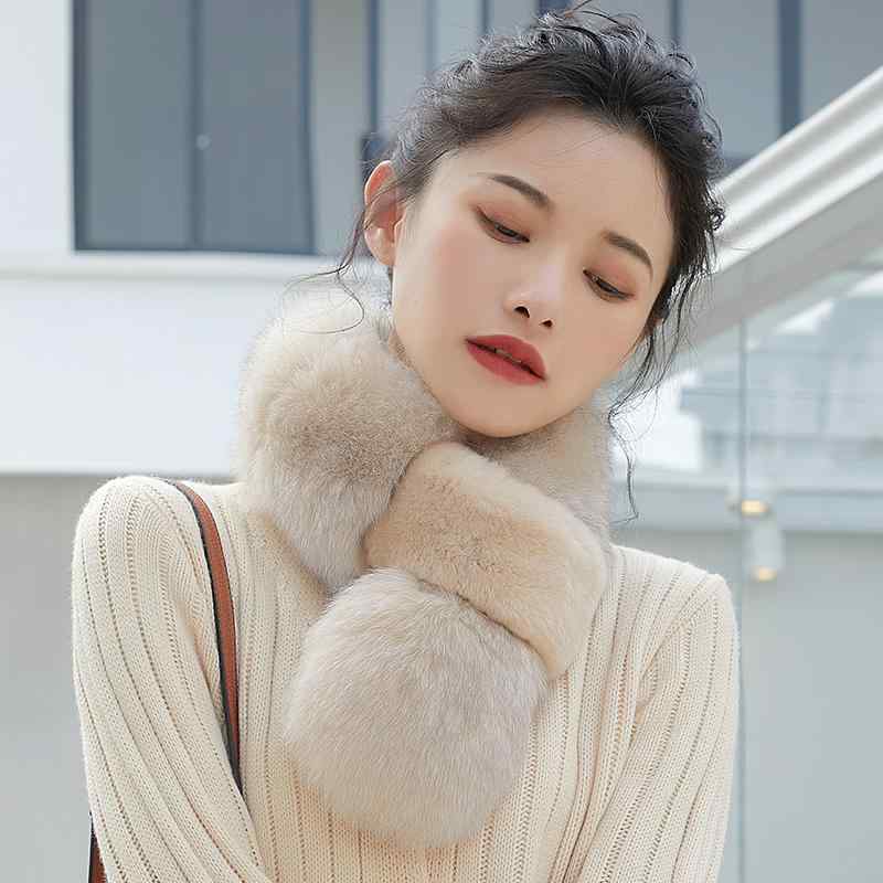 ・機能: 保温・素材: フォックスファー・柄: 無地・スタイル: ・形状: 長方形・対象性別: レディース・タイプ: ネックウォーマー・カラー展開: オフホワイト.モカ.レイクブルー.ブラウン.カーキ.ダークグレー.ピーチピンク.ローズブラ...