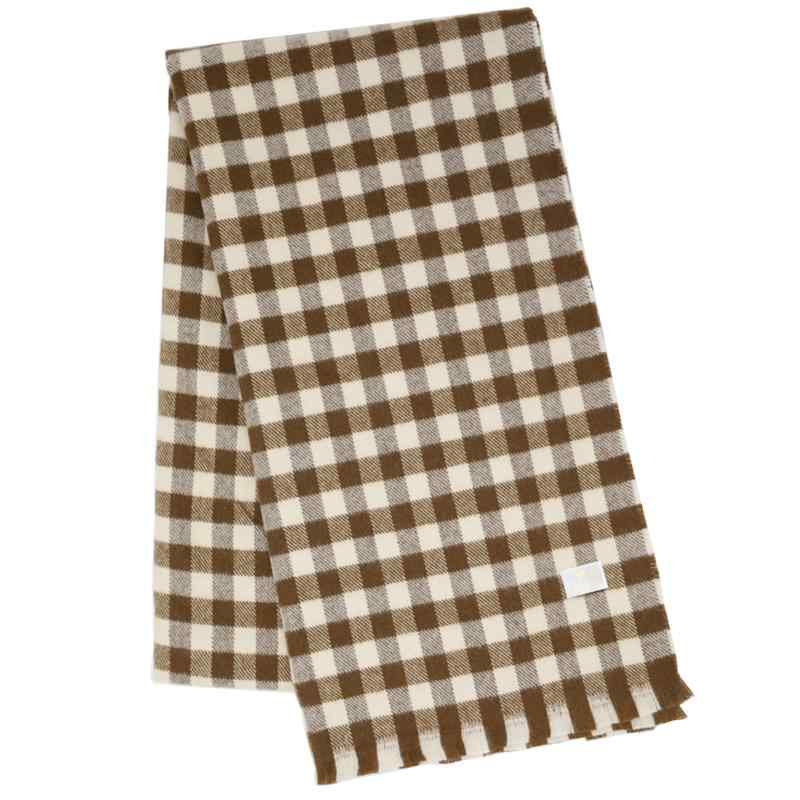 機能: 多機能 素材: 風 柄: チェック スタイル: 韓国 形状: 長方形 タイプ: スカーフ カラー: ブラック×アイボリーチェック.ブラウン×アイボリーチェック