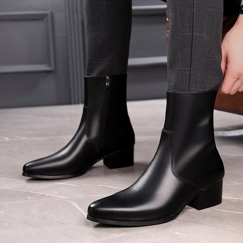 ・機能: 保温性・開閉方式: ファスナー・サイズ展開: 37 38 39 40 41 42 43・スタイル: 向け・サブスタイル: ブリティッシュ・要素: ステッチ・ヒール高: 3～5cm・カラー展開: ブラック・つま先形状: ポインテッド...