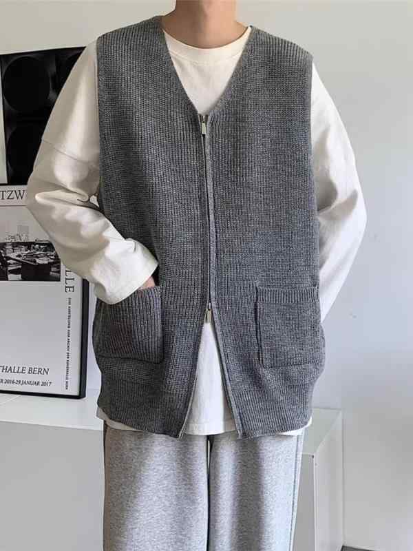 シルエット: ゆったり デザイン: ベスト ネックライン: Vネック サイズ: 3XL.2XL.S.M.L.XL カラー: ブラック.グレー.ホワイト半袖