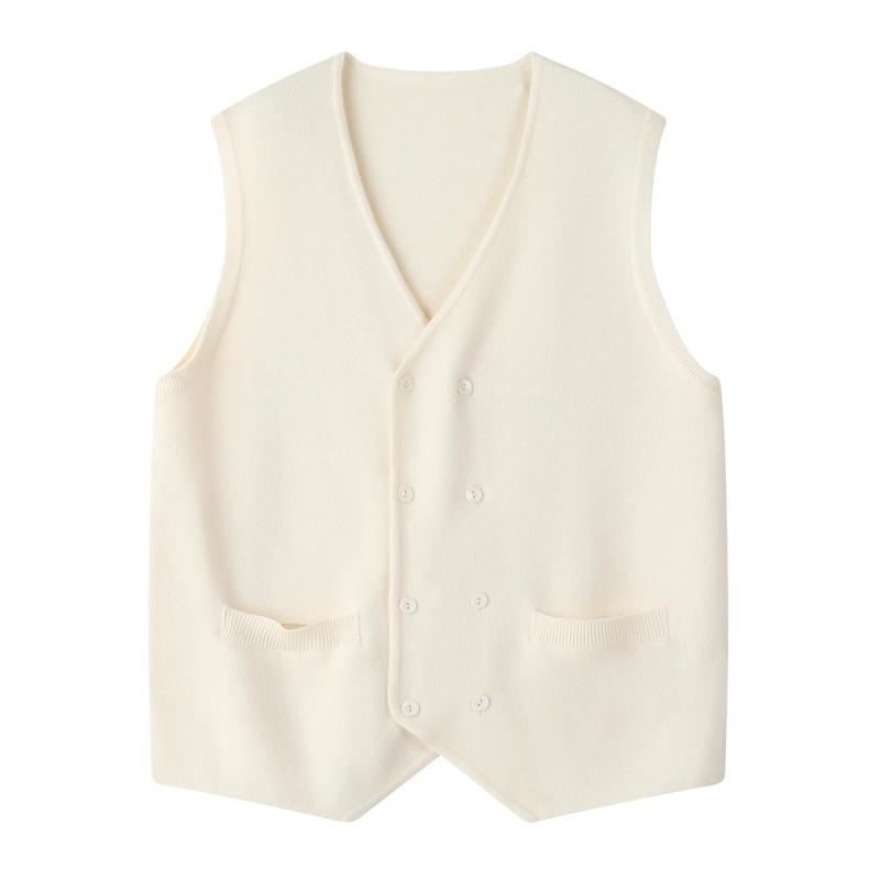 タイプ: ニットベスト ネックライン: Vネック デザイン: シンプル サイズ: M.L.XL.2XL.3XL カラー: アプリコット.ブラック.ブラウン シーン: 日常