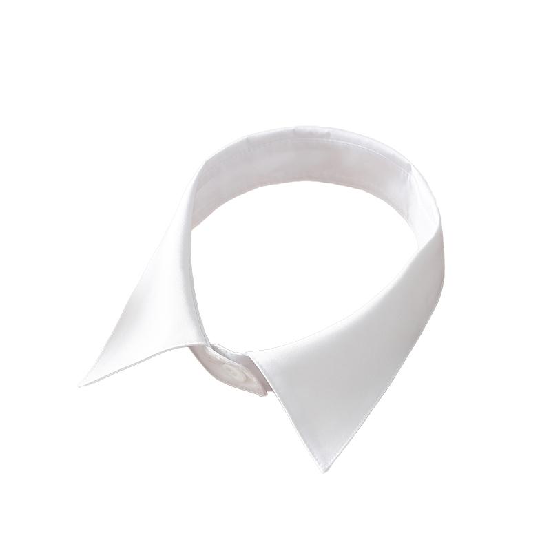 ネクタイ幅: 普通 スタイル: 韓国 裏地素材: ポリエステル 素材: ポリエステル 製法: 先染め 柄: 無地 カラー: ホワイト（尖り襟）.ホワイト（丸襟）.ブラック（尖り襟）.ブラック（丸襟）.ホワイト大きめ尖り襟（前ボタン）.ブラッ...