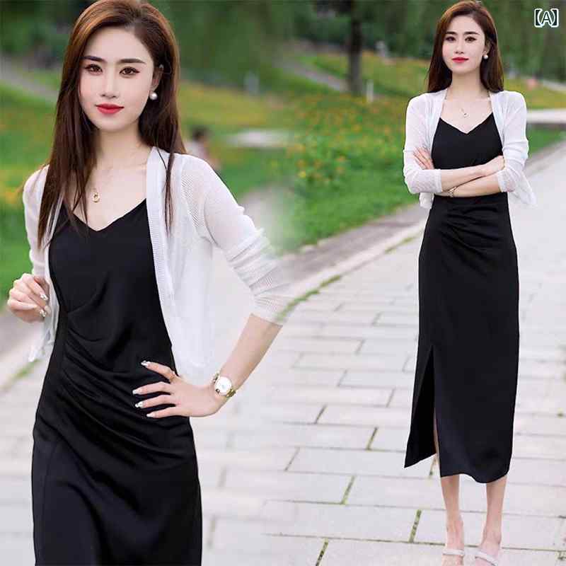 スタイル: スイート 袖丈: 長袖.中袖 襟型: Vネック 着丈: ショート丈 素材: ポリエステル.ポリウレタン サイズ: S.M.L.XL.2XL.3XL.4XL カラー: ホワイト（長袖）.ブラック（長袖）.レッド（長袖）.グレー（長...