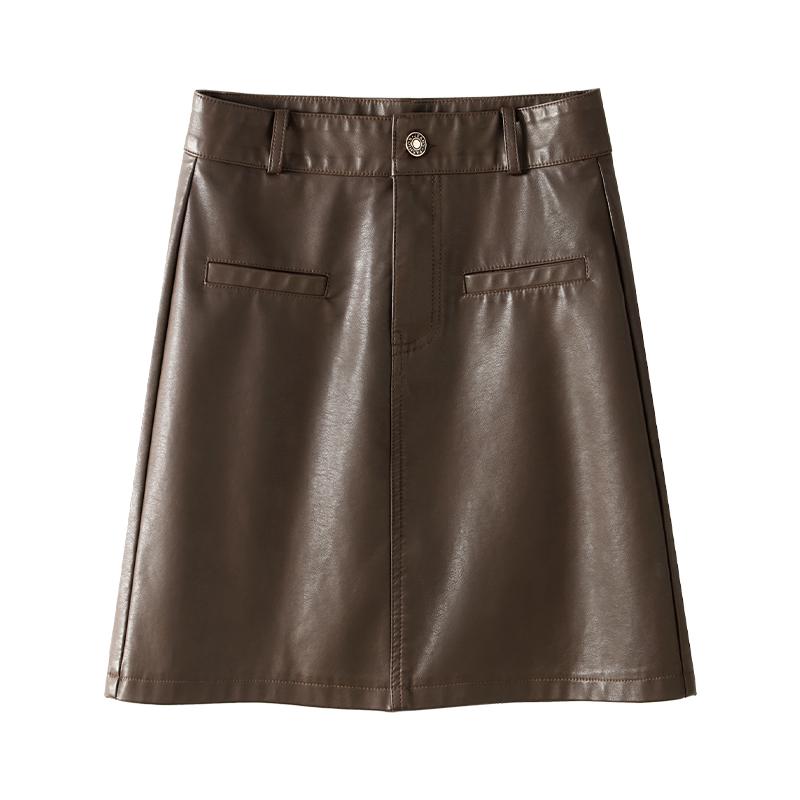 スタイル: オフィス シルエット: Aライン ウエスト: ハイウエスト スカート丈: ミニ 柄: 無地 サイズ: S.M.L.XL.2XL.3XL カラー: ブラック.ブラウン