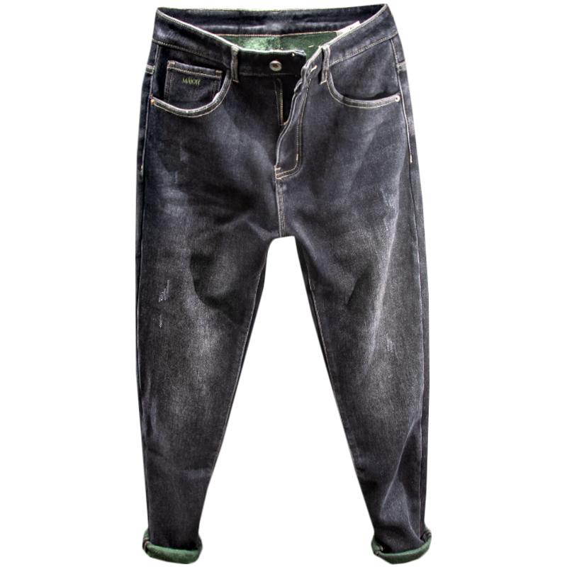 腰型: 中腰デニム生地：デニムパンツの前立て：ジッパー素材構成:綿64.3.ポリエステル繊維31.8.ビスコース繊維(ビスコース繊維)2.6.ポリウレタン弾性繊維(スパンデックス)1.3適用季節：冬フィット: スリムフィット伸縮性：やや伸縮性あり