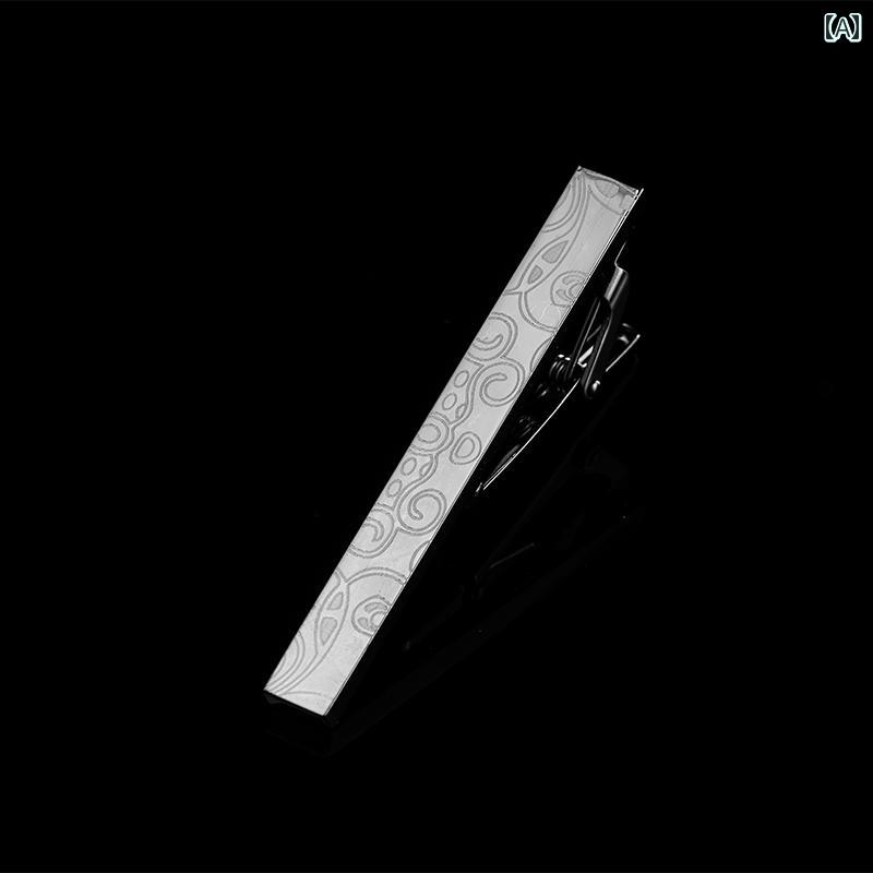 ネクタイピン おしゃれ メンズ ビジネス シンプル 合金 アクセサリー ワンポイント 誕生日 結婚式 パーティー 箱付き ガンメタリック