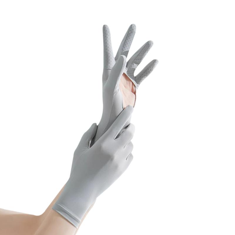 手袋 スマホ対応 夏 指先 日焼け対策 ひんやり 涼しい 手のひら 穴 通気性 滑り止め 軽量 薄手 ナイロン フリーサイズ 運転 アウトドア スポーツ グレー 黒 紫