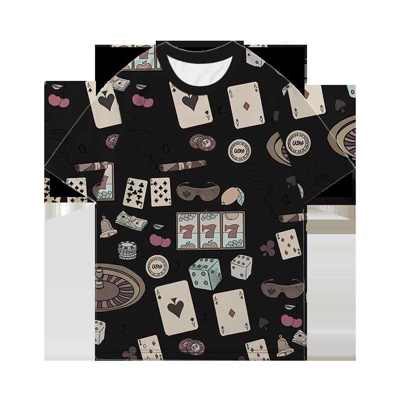 おもしろ tシャツ キッズ メンズ 半袖 トップス 大きいサイズ ラウンドネック 夏 普段使い ゆったり プリント 速乾性 ポリエステル カジュアル 柔らかい 黒 青 赤