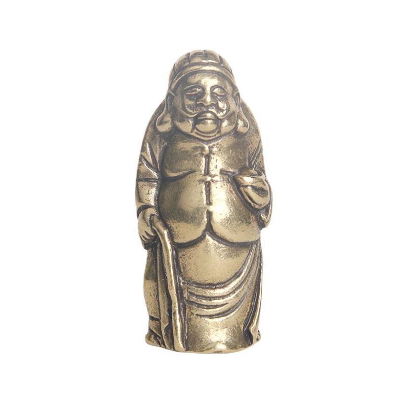 ペンダントトップ 民族風 アンティーク調 真鍮 工芸品 人形 招福 縁起物 吊り下げ パーツ チャーム キーホルダー キーチェーン 装飾 アクセサリー 個性的 ゴールド