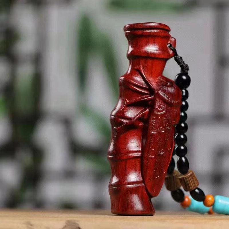 木製 チャーム 紫檀 手彫り 蝉 昆虫 インテリア シンプル レトロ チャイナ風 モダン エスニック リビング 書斎 プレゼント コレクション 置物