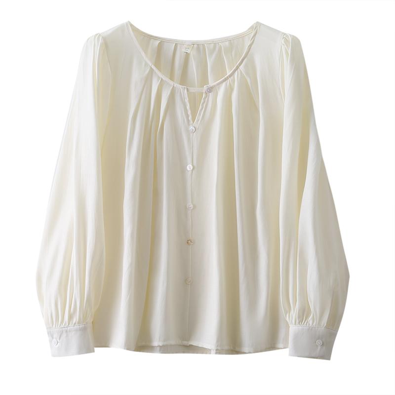 サイズ: S.M.L.XL 柄: 無地 デザイン: シンプル ネックライン: クルーネック 襟: プルオーバー カラー: アプリコット 袖型: レギュラー 袖丈: 長袖 着丈: 通常 シルエット: ハイウエスト デザイン: ボタン付き