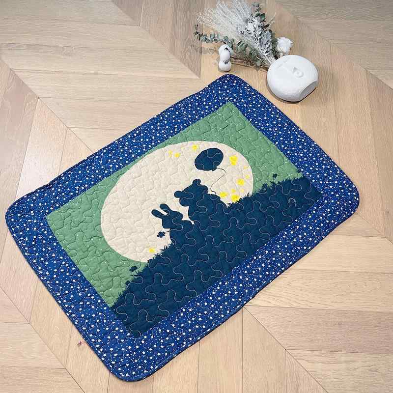 玄関マット 綿 吸収性 滑り止め 家庭用 リビング 寝室 ベッドサイド用 トイレ 小さめ スクエア ピンク 青 茶 チェック 花柄 恐竜 おしゃれ