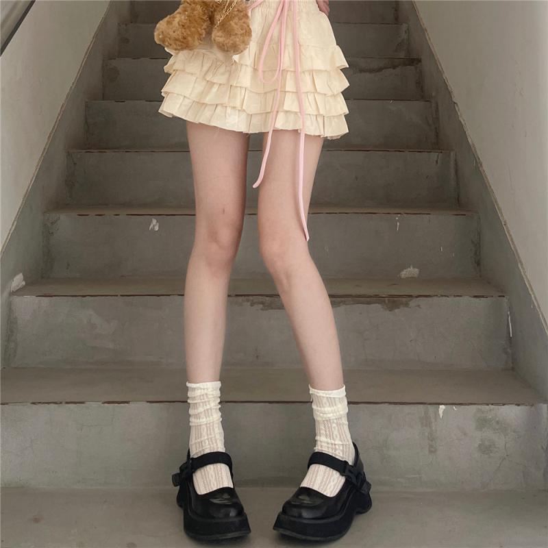 オシャレ 靴下 レディース 春夏 薄手 花柄 透かし編み レース ストレッチ ゆったり ふくらはぎ丈 通気性 フリーサイズ シンプル 上品 ベージュ 白 黒