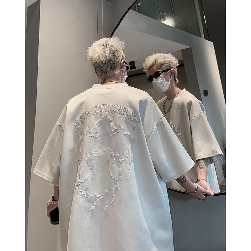 シルエット: ゆったり 袖型: レギュラー 機能: 通気性が良い 袖長: 半袖 ネックタイプ: ラウンドネック サイズ: 3XL.2XL.M.L.XL.4XL.5XL カラー: アプリコット.パープル.ブラック