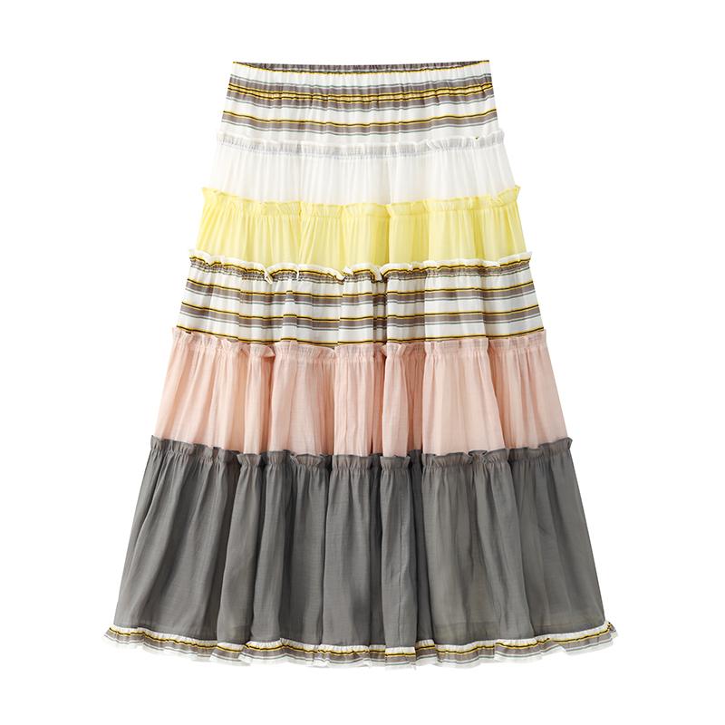 サイズ: 1, 2, 3, 4, 5 ウエストタイプ: ハイウエスト カラー: パッチワーク スカートタイプ: Aラインスカート スカート丈: ミディ丈スカート シルエット: Hライン