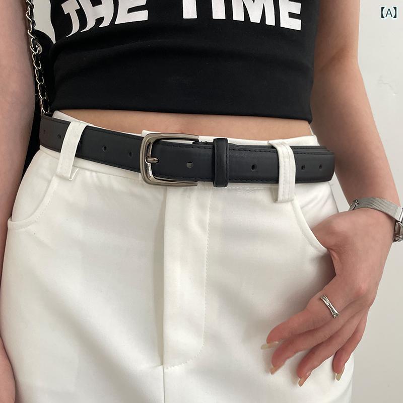 主素材: 人工革 仕様: ベルト デザイン: プレーン カラー: ブラック.コーヒー色 バックル素材: 合金 バックルタイプ: ピンバックル 長さ: シングルループ 幅: 2.8cm