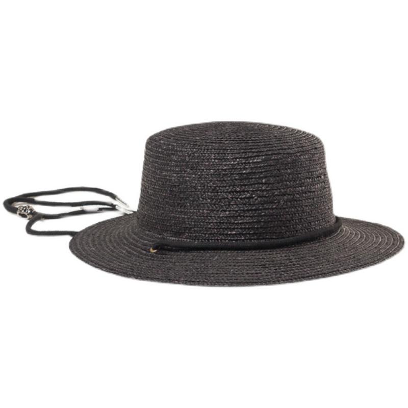 素材: ストロー サイズ: M（56-58cm） デザイン: シンプル カラー: ブラック7cmつば.ブラック10cmつば つば形状: フラット トップ形状: フラット 種類: ストローハット つば: ワイド