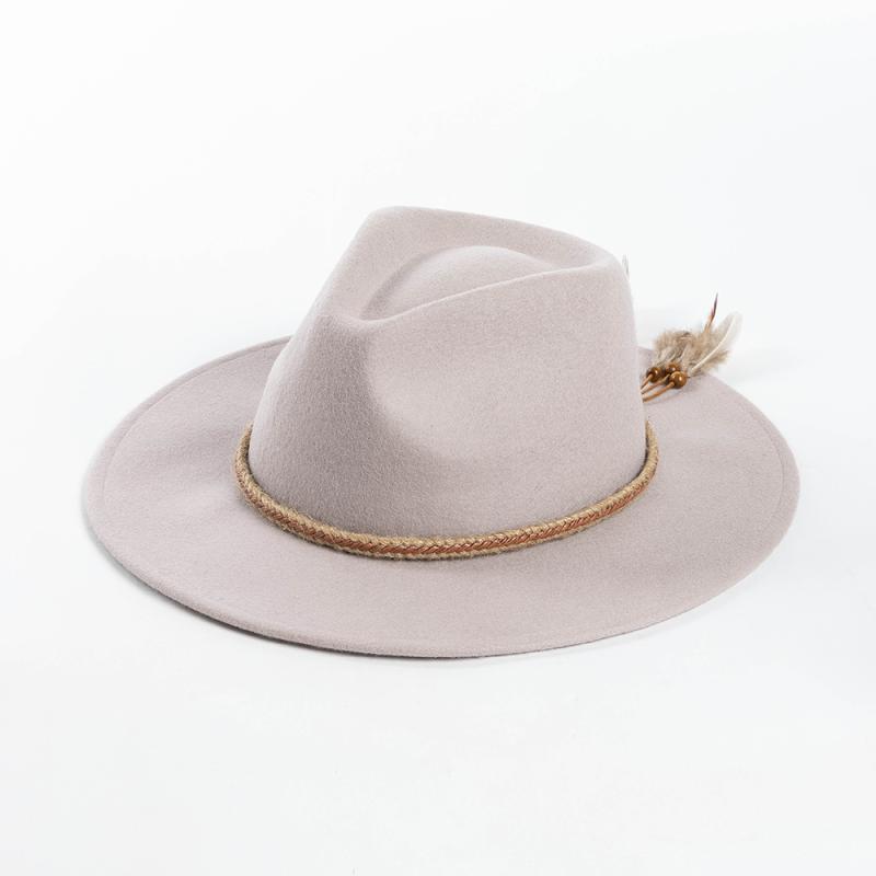 素材: ウール サイズ: M（56-58cm） デザイン: フリンジ付き カラー: ブラック.ワインレッド.コーヒー.ライトグレー.ベージュ つばの形状: フラット 帽子のトップ: ハイトップ 種類: ハット つばの幅: ワイド