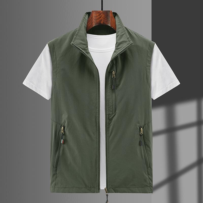 サイズ: M.L.XL.2XL.3XL.4XL.5XL 柄: 無地 襟タイプ: スタンドカラー 前立て: ファスナー カラー: ダークブルー.カーキ.ブラック.アーミーグリーン 厚さ: 薄手 丈: 標準丈 ポケット仕様: 立体ポケット