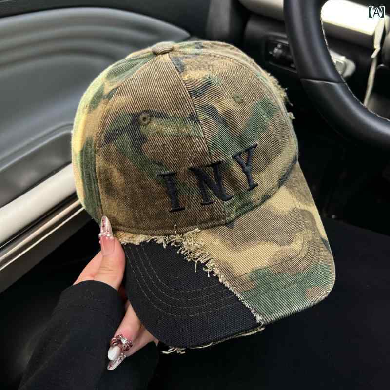 シルエット: カジュアル デザイン: ヒップホップ 帽子の形: ラウンド型 つばの形: カーブタイプ タイプ: ベースボールキャップ 素材: ポリエステル 柄: 迷彩 サイズ: M（56-58cm） カラー: ブラック.カーキグリーン