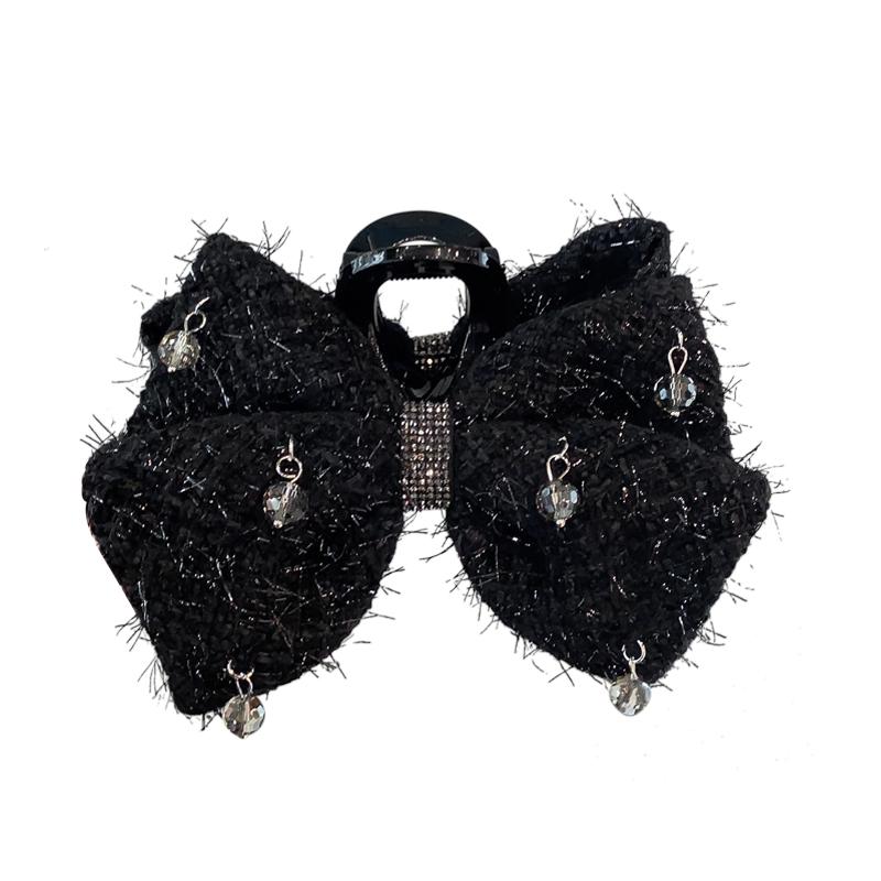 種類: ヘアクリップ デザイン: 蝶結び付き カラー: ブラック