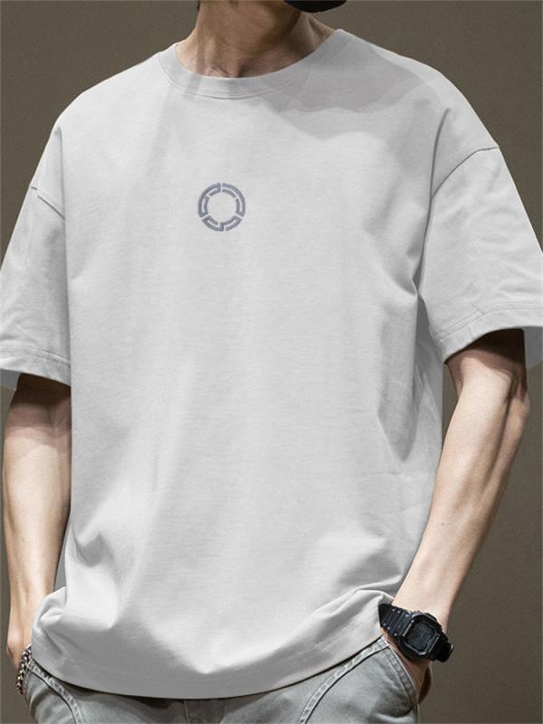 シルエット: ゆったり デザイン: プリント 服飾加工: ノーアイロン加工 素材: 綿 機能: 通気性が良い 袖丈: 半袖 袖タイプ: ドロップショルダー ネックライン: クルーネック 柄: 幾何学柄 プリントテーマ: カートゥーン・アニメ...