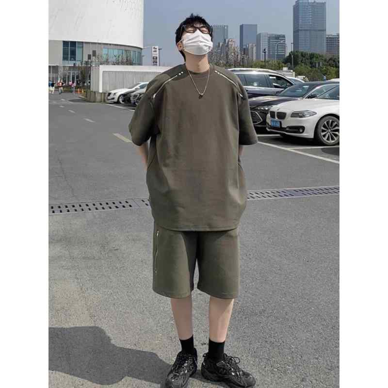 袖丈: 半袖 パンツ丈: ハーフ サイズ: 3XL.2XL.M.L.XL カラー: ブラック.グリーン系グレー