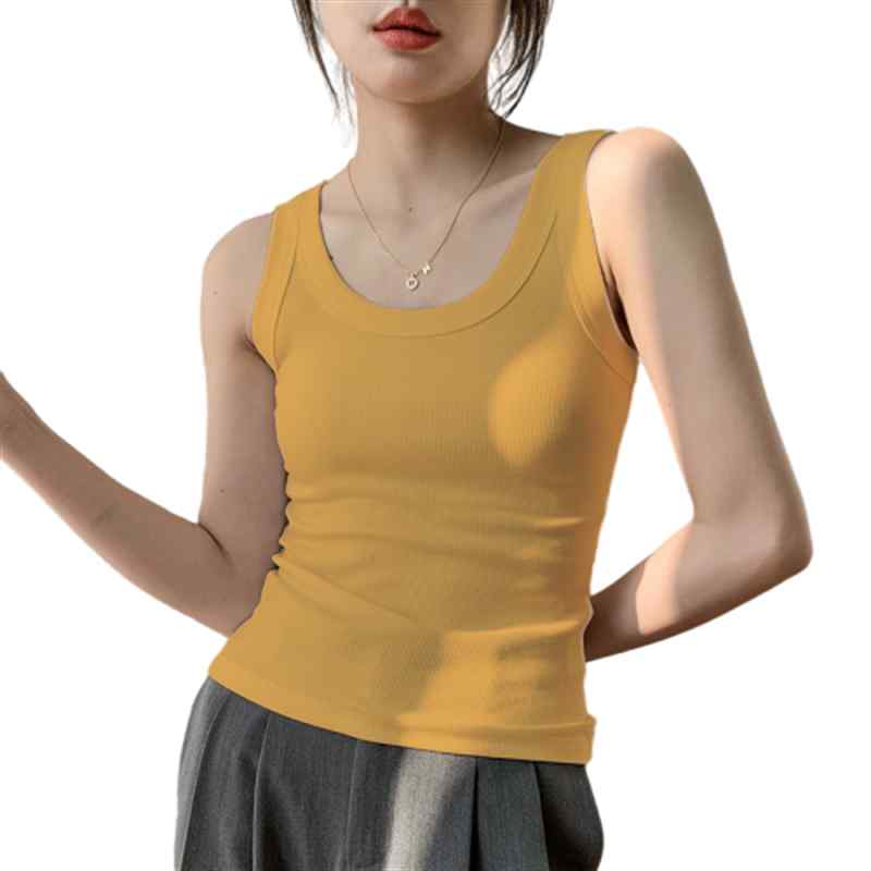 スタイル: ベーシック シルエット: スリム デザイン: タンクトップ型 丈: レギュラー 柄: 無地 サイズ: 2XL.L.XL カラー: パープル.イエロー.ブラック.ホワイト.ベージュ.マスタードグリーン.抹茶グリーン.ライトブラウン...