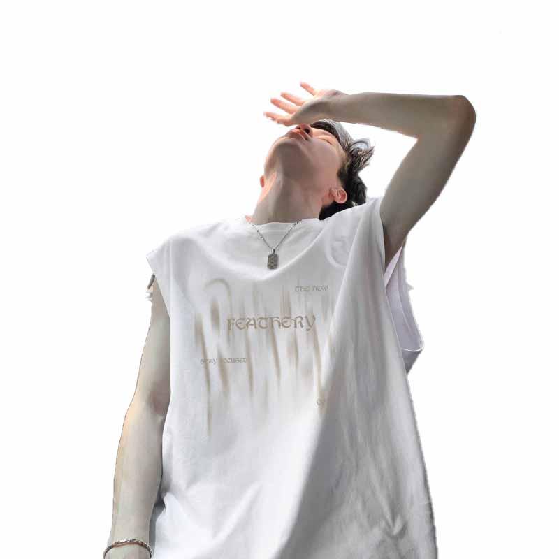 シルエット: ゆったり 加工: ノーアイロン 素材: 綿 機能: 吸湿性・通気性が良い タイプ: タンクトップ デザイン: 襟付き ポケット: スラッシュポケット 丈: 普通 開き方: プルオーバー 柄: 英字 サイズ: 3XL.2XL.M...