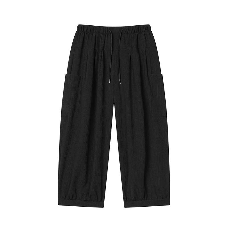 シルエット: ゆったり パンツタイプ: ハーレムパンツ デザイン: ポケット付き フロント: ウエストゴム 加工: ウォッシュ加工 ウエスト: ウエストゴム パンツ丈: 七分丈 サイズ: M.L.XL.2XL.3XL.4XL.5XL スタイ...