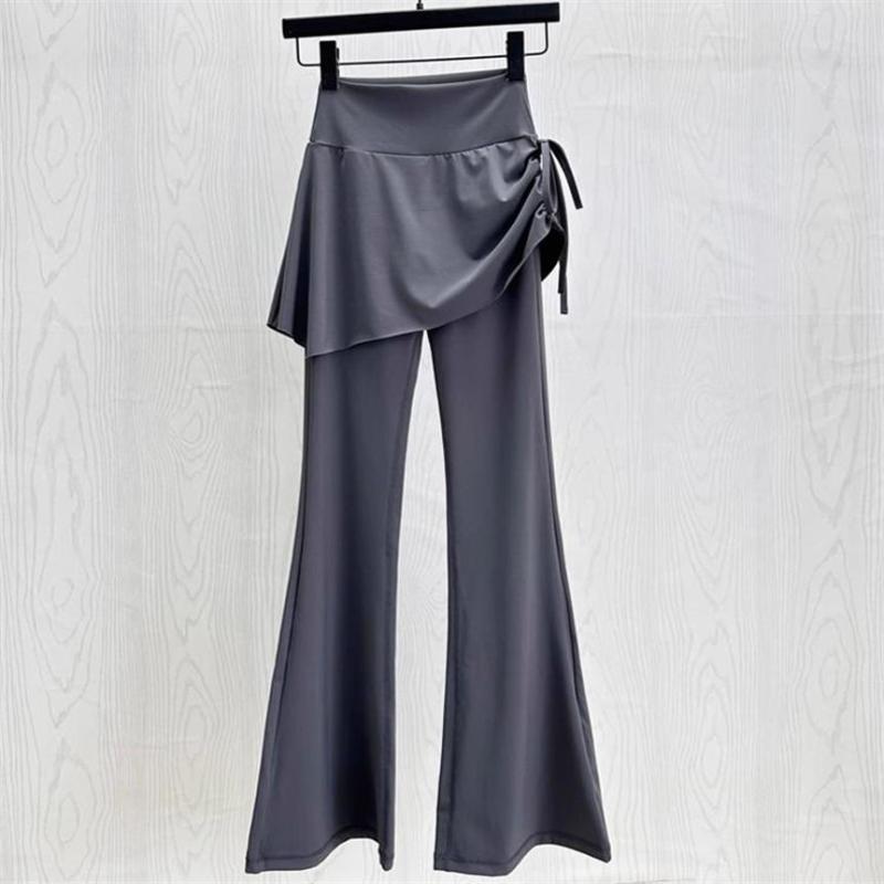 シルエット: セミフレア ウエスト: ハイウエスト パンツ丈: ロング サイズ: S.M.L.XL カラー: ブラック.コーヒー.グレー