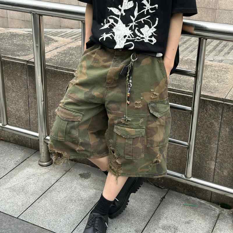 シルエット: ゆったり デザイン: ポケット付き 加工: ノーアイロン ウエスト: ミッドウエスト パンツ丈: ハーフ サイズ: 3XL.2XL.XL.S.M.L 素材: ポリエステル パンツタイプ: ワークパンツ 裾デザイン: ストレート...