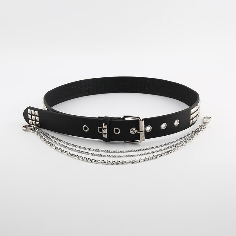 素材: PUレザー タイプ: ベルト デザイン: 無地.スタッズ付き カラー: ブラック バックル素材: 合金 バックルタイプ: ピンバックル 長さ: シングルループ 表面加工: ソフト 幅: 3.3cm