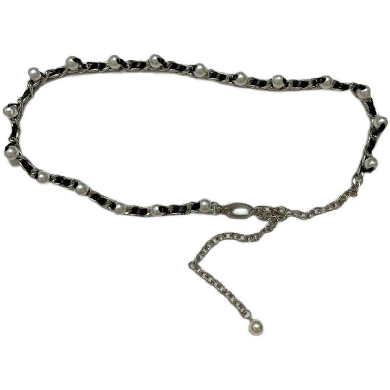 素材: 金属 デザイン: 編み込み カラー: ブラックパール編み込み.ホワイトパール編み込み バックル素材: 合金 バックルタイプ: フック式 長さ: シングルループ 幅: 1cm 素材: ソフト