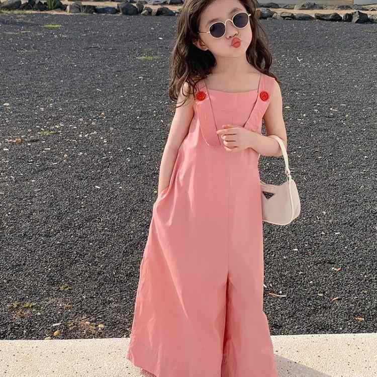 スタイル: カジュアル 素材: 綿 デザイン: ノースリーブ 対象: 女の子 シルエット: セミタンクトップ カラー: ピンク サイズ: 90.100.110.120.130.140